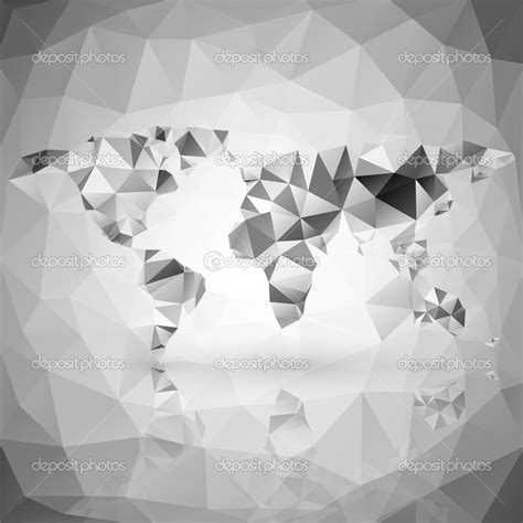 World Map Triangle Design Vector Illustration Stock Vector Image By