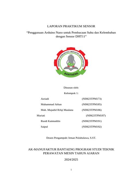 Laporan Praktikum Sensor Dht11 Pdf