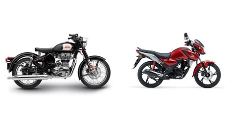 Motorrad Vergleich Royal Enfield Classic 500 Efi 2021 Vs Honda Cb125f 2023