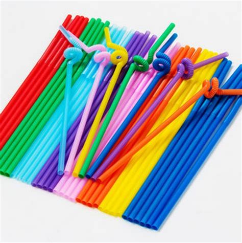 Party Accessories Novelty Drinking Straw Plastic Drinking Straw Striped