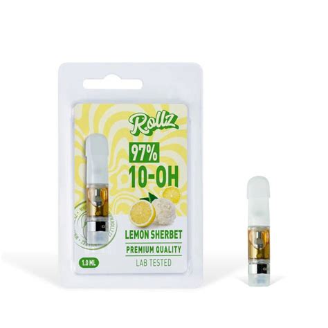 Rollz Lemon Sherbert 10 Oh Hhc Vape Cart 1ml