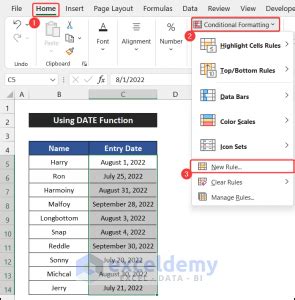 Conditional Formatting For Dates Older Than Certain Date In Excel