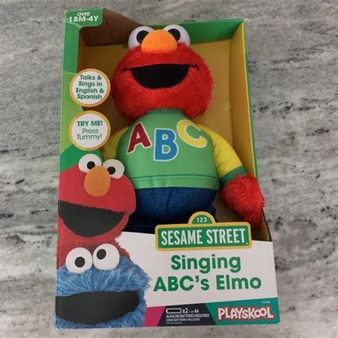 Playskool Sesame Street Singing Abcs Elmo Plush Stuffed Learning Toy