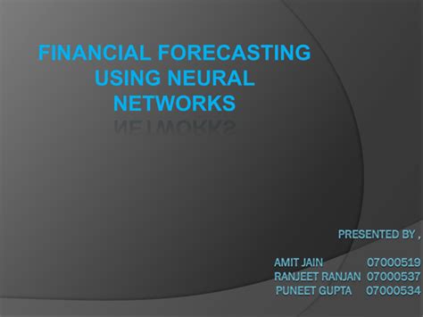 Financial Forecastings Using Neural Networks Ppt