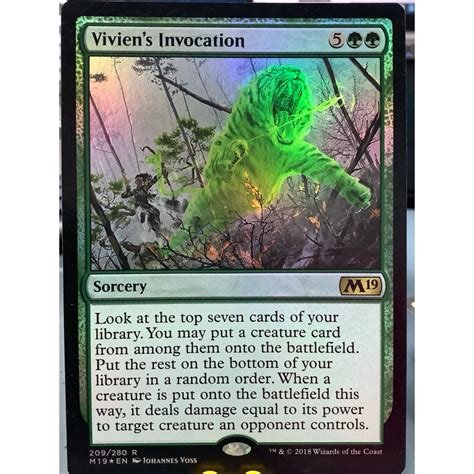 Magic The Gathering Viviens Invocation Foil Core Set 2019