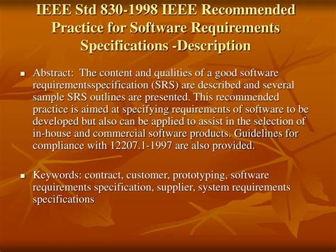 PPT Software Requirements Analysis And Specification PowerPoint