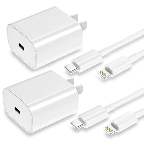 W PD Fast IPhone Charger Pack Apple MFi Certified Type C Power Wall Charger With FT Cable