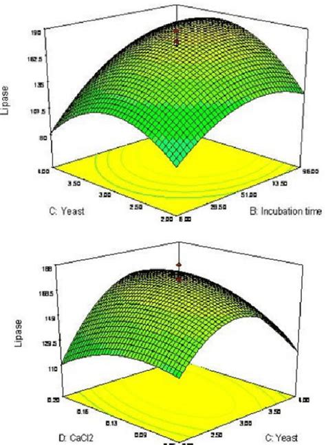Three Dimensional Response Surface Plot For The Effect Of A Ph Yeast