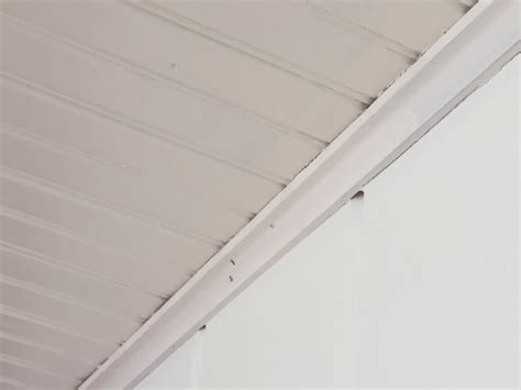 Closeup Beadboard Ceiling Quarter Round Trim
