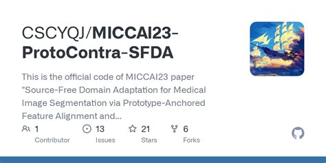 Github Cscyqj Miccai23 Protocontra Sfda This Is The Official Code Of Miccai23 Paper Source