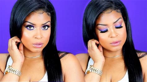 Cobalt Blue Smokey Eye W Nude Lip Makeup Tutorial Youtube