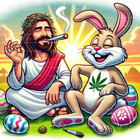Smoking Easter Bunny Etsy