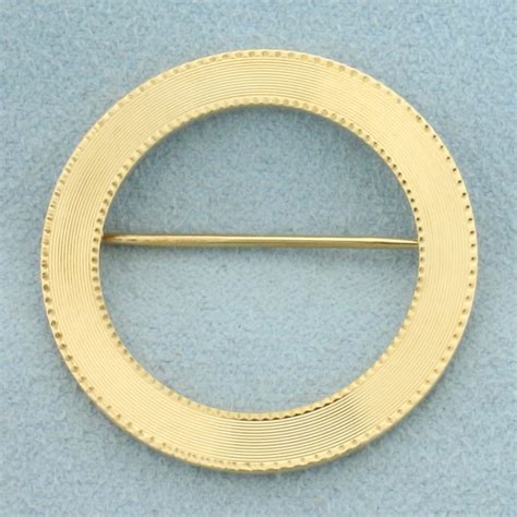 Vintage Circle Pin In 14k Yellow Gold Property Room