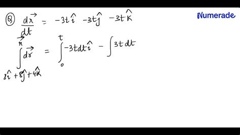 Initial Value Problem For Vector Function Rt And Differential