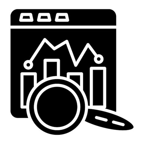 Premium Vector Analysis Glyph Solid Black Illustration