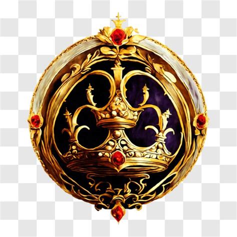 Download Official Logo Or Emblem For Game Gold Crown With Red Stones