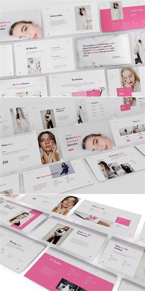 Makeup Artist Powerpoint Template Design Template Place