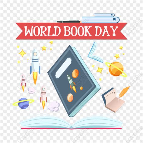 세계 책 및 저작권 로켓하리 부쿠읽다독서 Png 일러스트 무료 다운로드 Lovepik