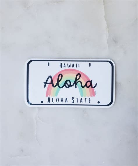Hawaiian Islands Sticker Water Proof Vinyl Decal For Water Bottle