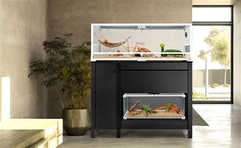 Oiibo Reptile Terrarium Stand Wooden Aquarium Stand With