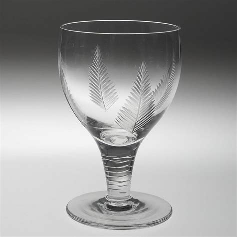 Set Of Six Stuart Crystal”woodchester” Pattern Wine Glasses