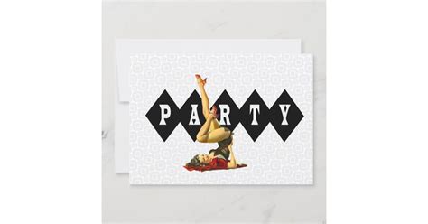 Retro Pinup Girl Party Invitation Zazzle