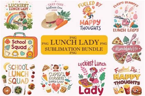 Lunch Lady Sublimation Bundle Graphic By Mother Shop 789 · Creative Fabrica