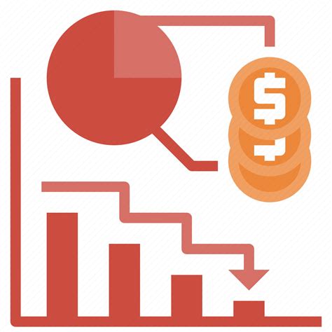 Money Loss Bar Decrease Graph Business Coins Icon Download On