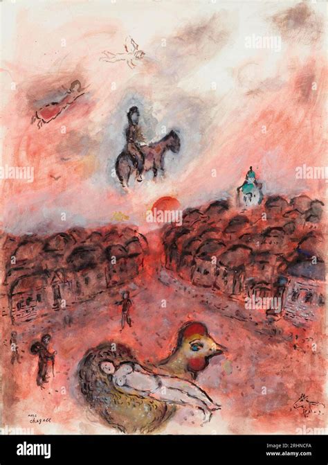 Repos Sur Coq Et Chevauch E Au Village Rouge Museum Private