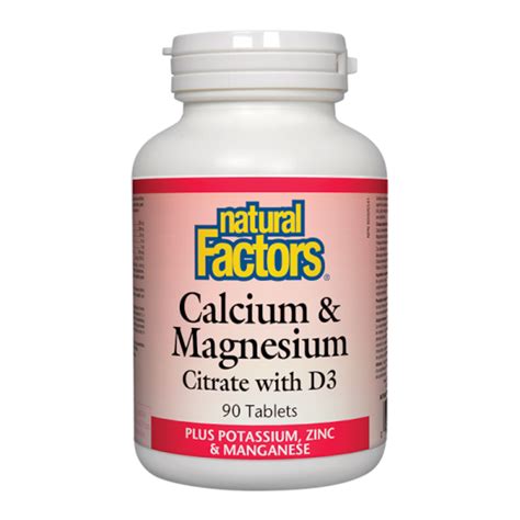 Хранителна добавка Natural Factors Calcuim And Magnesium Citrate With D3