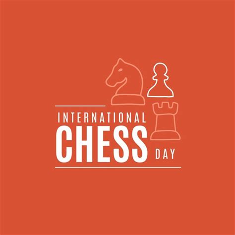 Ilustração vetorial sobre o tema do dia internacional do xadrez em 20