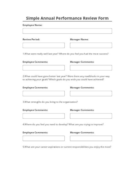 Integrate Simple Annual Performance Review Form Netsuite AirSlate