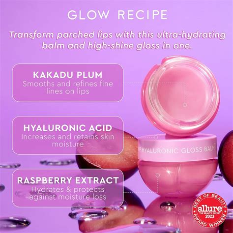 Glow Recipe Plum Plump Hyaluronic Acid Lip Gloss Balmhydrating And