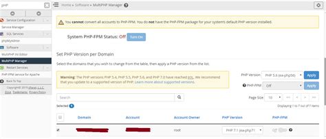 steps to enable php fpm option in whm web hosting forum review