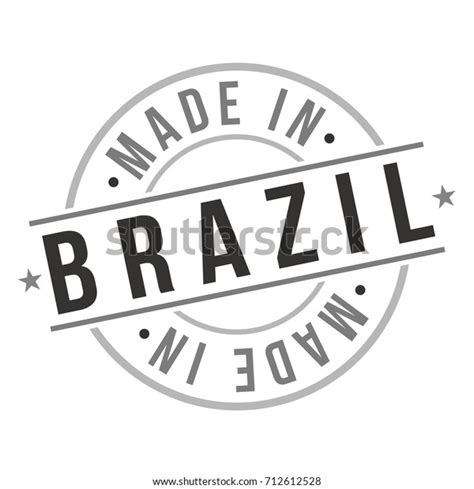 Made Brazil Stamp Logo Icon Symbol Stock Vector Royalty Free 712612528