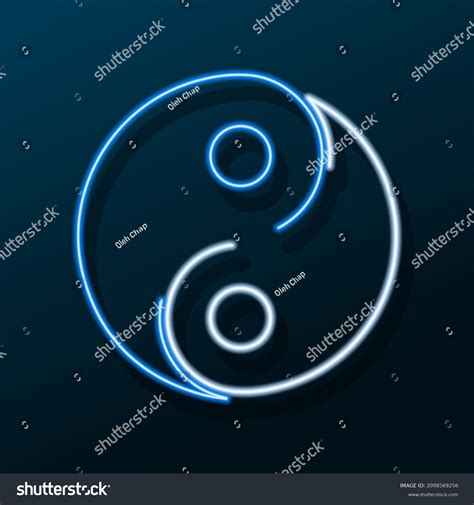Yin Yang Neon Sign Modern Glowing Stock Vector Royalty Free 2098569256