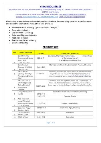 Vraj Industries Liquid Vri Lao Lauryl Amine Oxide For Industrial