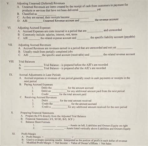 Solved V Adjusting Unearned Deferred Revenues A Unearned