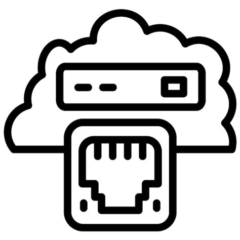 Premium Vector Cloud Ethernet Vector Icon Illustration Of Cloud
