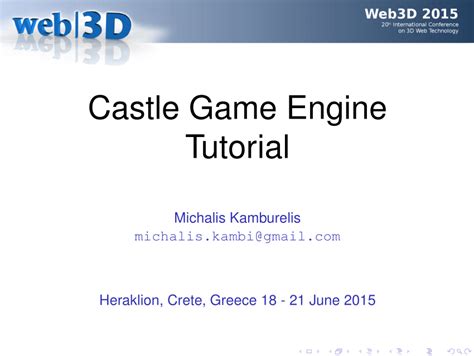 Pdf Castle Game Engine Tutorial From The Web3d 2015 Conference