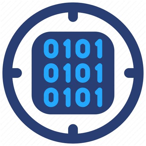 Binary Target Analytical Data Targeted Code Icon Download On