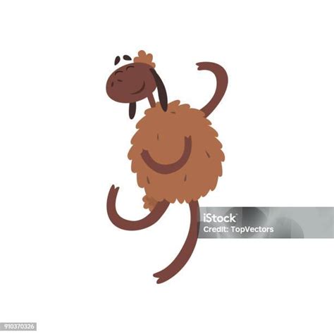 재미 있는 행복 양 캐릭터 점프 만화 벡터 일러스트 레이 션 0명에 대한 스톡 벡터 아트 및 기타 이미지 0명 Film Festival 갈색 Istock