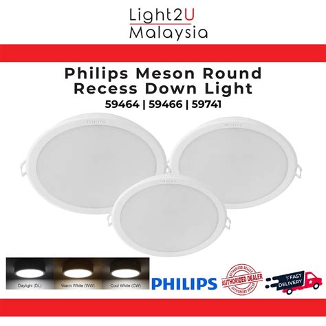 Philips Meson Round Led Recess Downlight 5 6 7 8 13w 17w 21w 24w