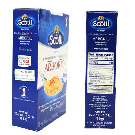 Riso Scotti Arborio Rice 22 Lb 1 Kg Wholesale Italian Food