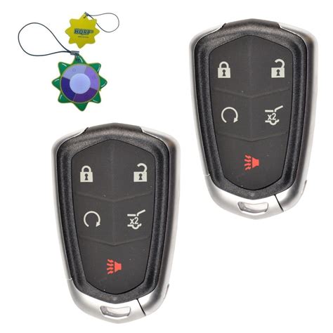 Hqrp 2 Pack Remote Key Fob Shell Case Keyless Entry W 5 Buttons For