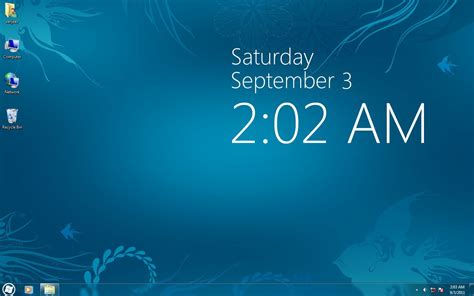 Windows Wallpaper With Clock