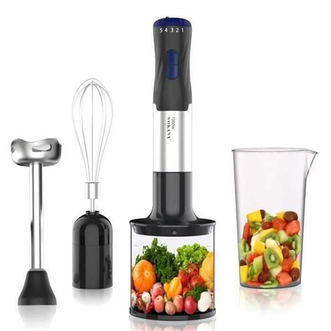 LCDVC Mixeur Plongeant 1000W 4 En 1 Mixeur Multifonction Convient La