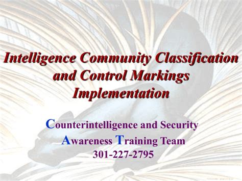 Intelligence Community Classification And Control Markings