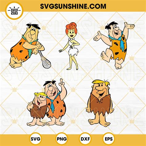The Flintstones Svg Bundle Barney Rubble Svg Fred Flintstone Svg