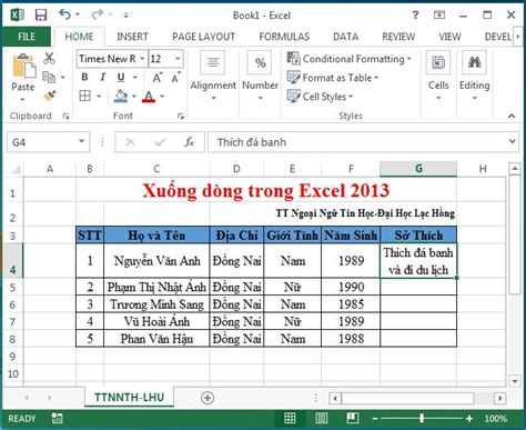 Cách Xuống Dòng Trong Excel 2013 Tuyệt Chiêu Giúp Sắp Xếp Nội Dung